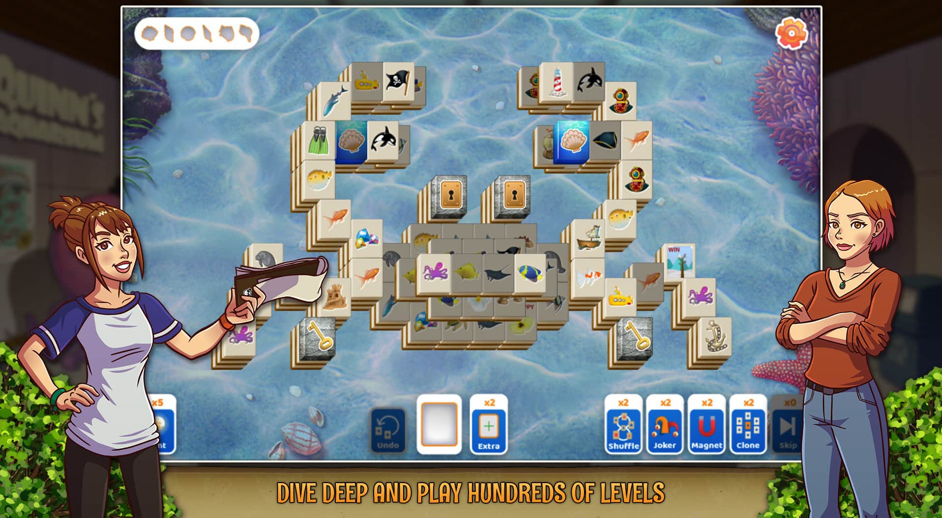 Quinn's Aquarium | Free Online Mahjong Game | Pogo