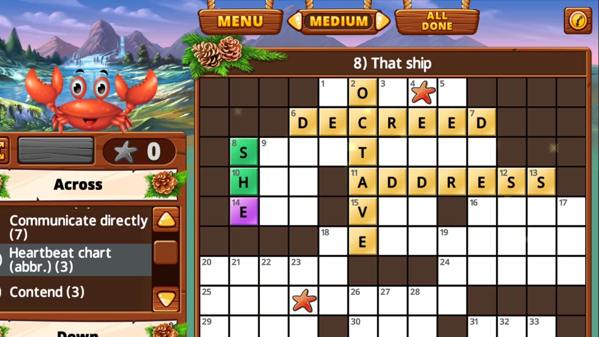 Crossword Cove Pogo | Spell Words With A Starfish!