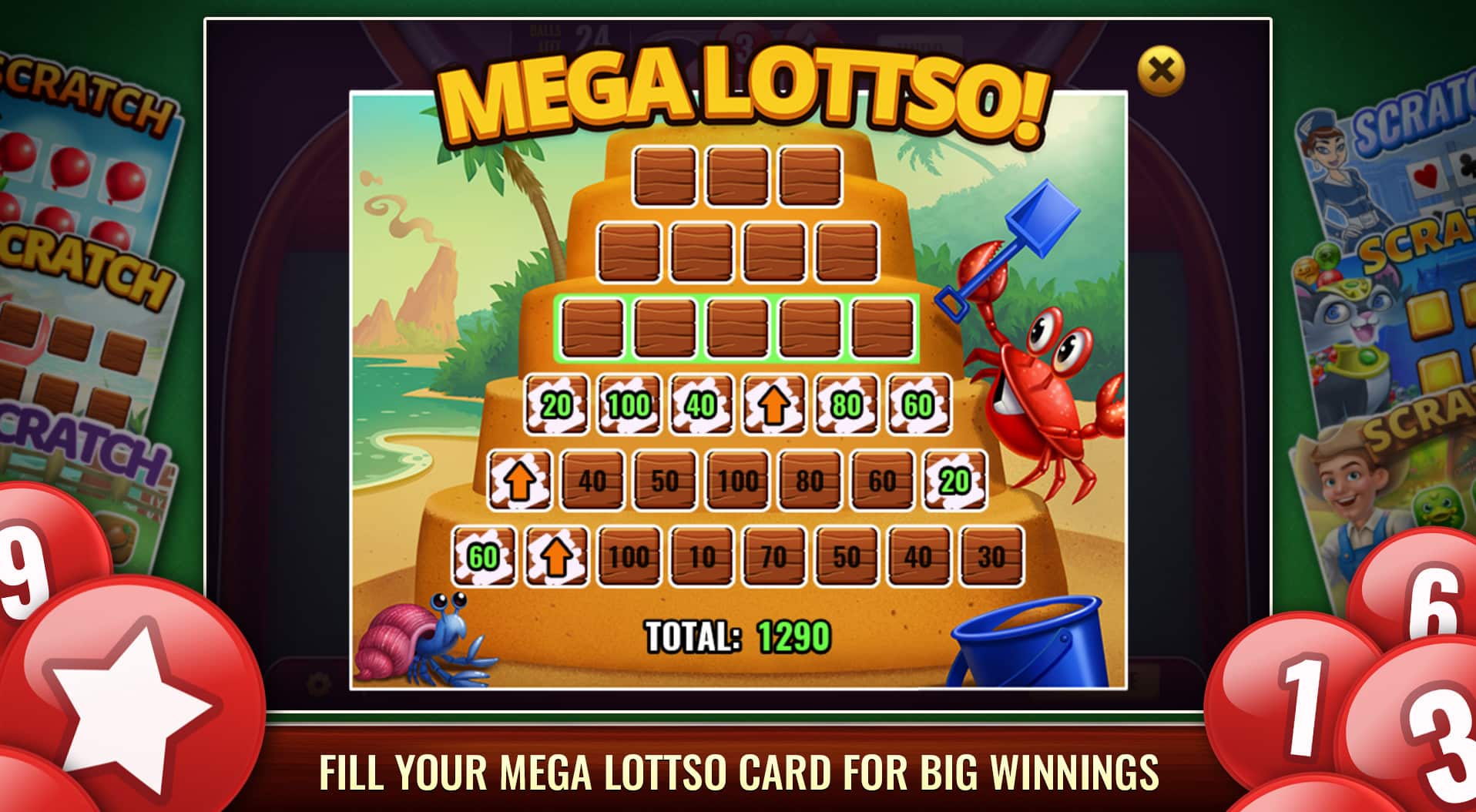 Lottso Game Online – Match, Scratch & Bingo