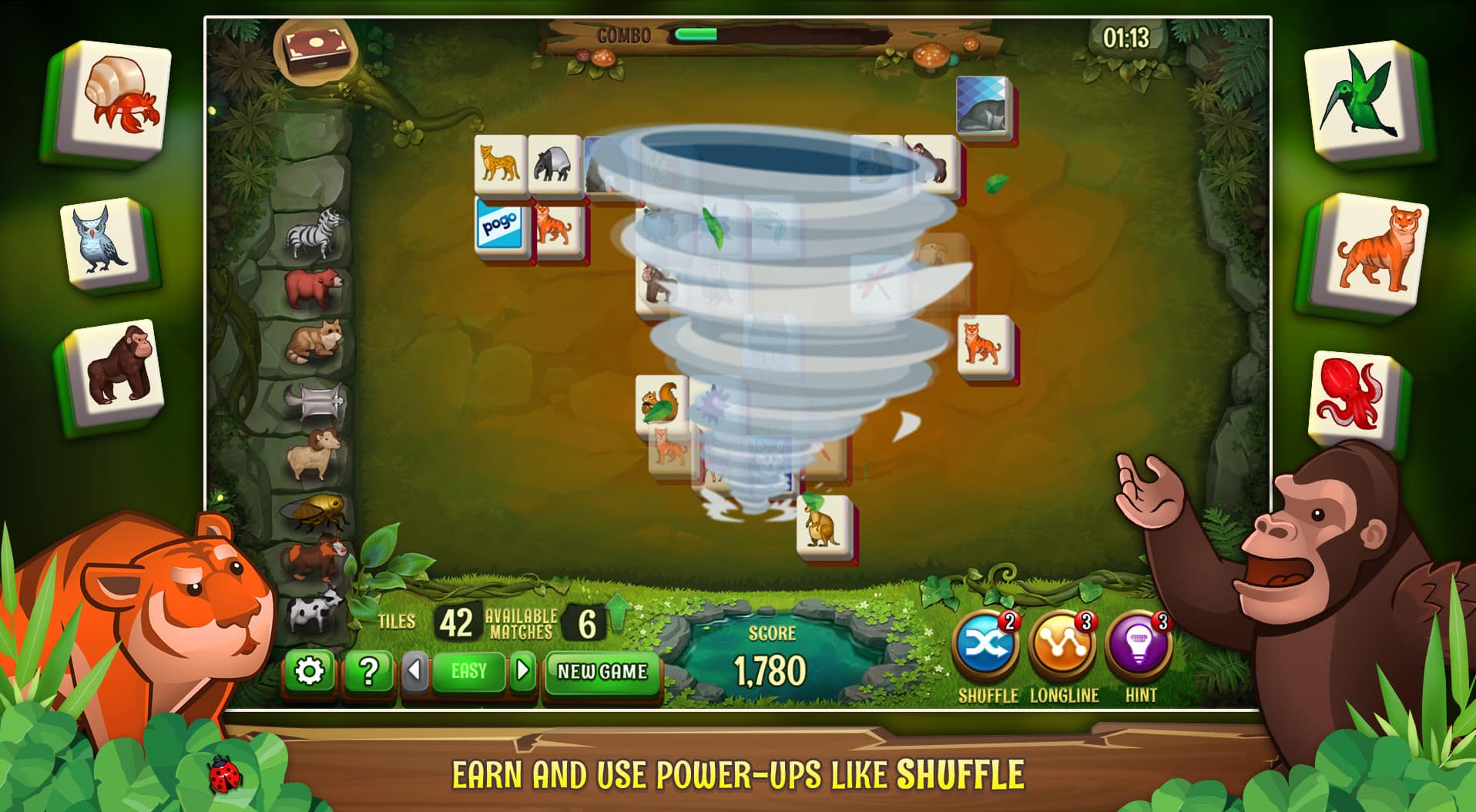 Mahjong Safari - Match All The Animals Pairs! | Pogo