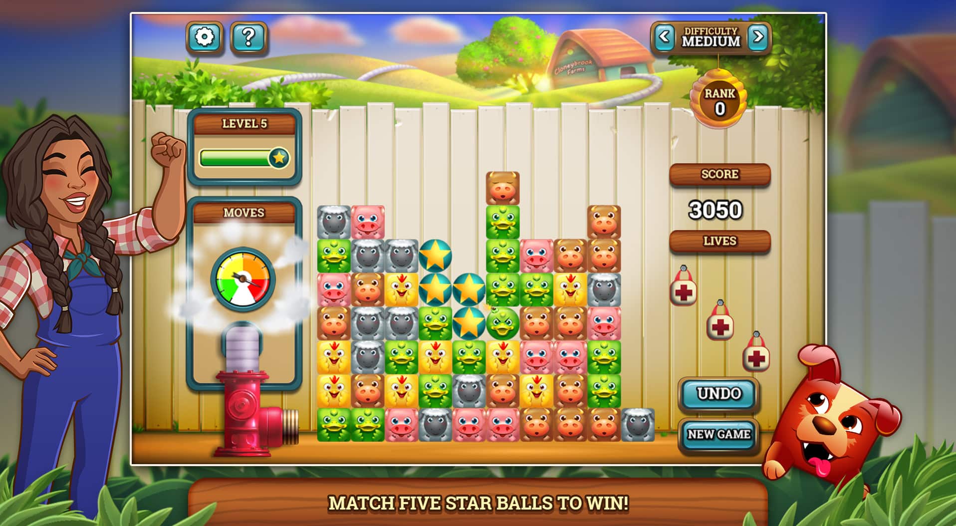 Stack Em: Free Online Match-3 Game with Adorable Farm Animals