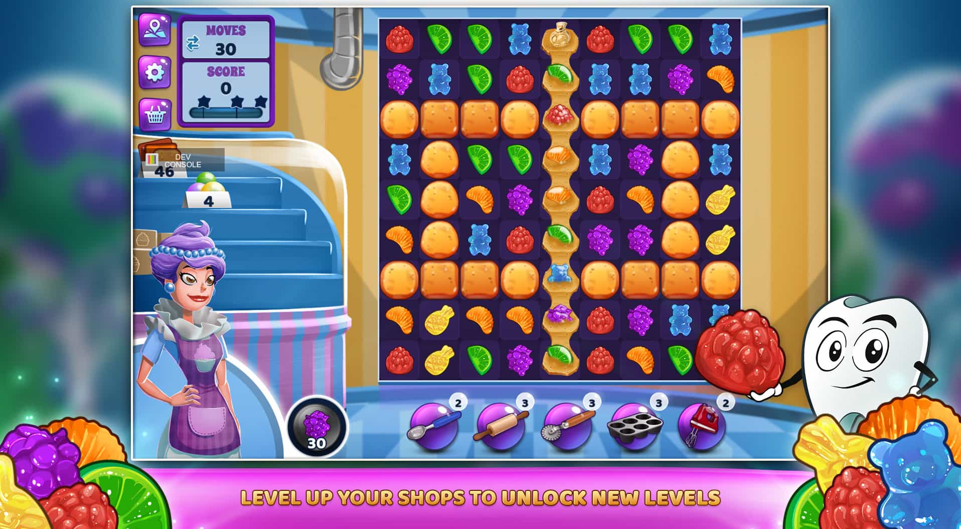 Sweet Tooth Town | A Colorful Match-3 Game with Sweet Rewards