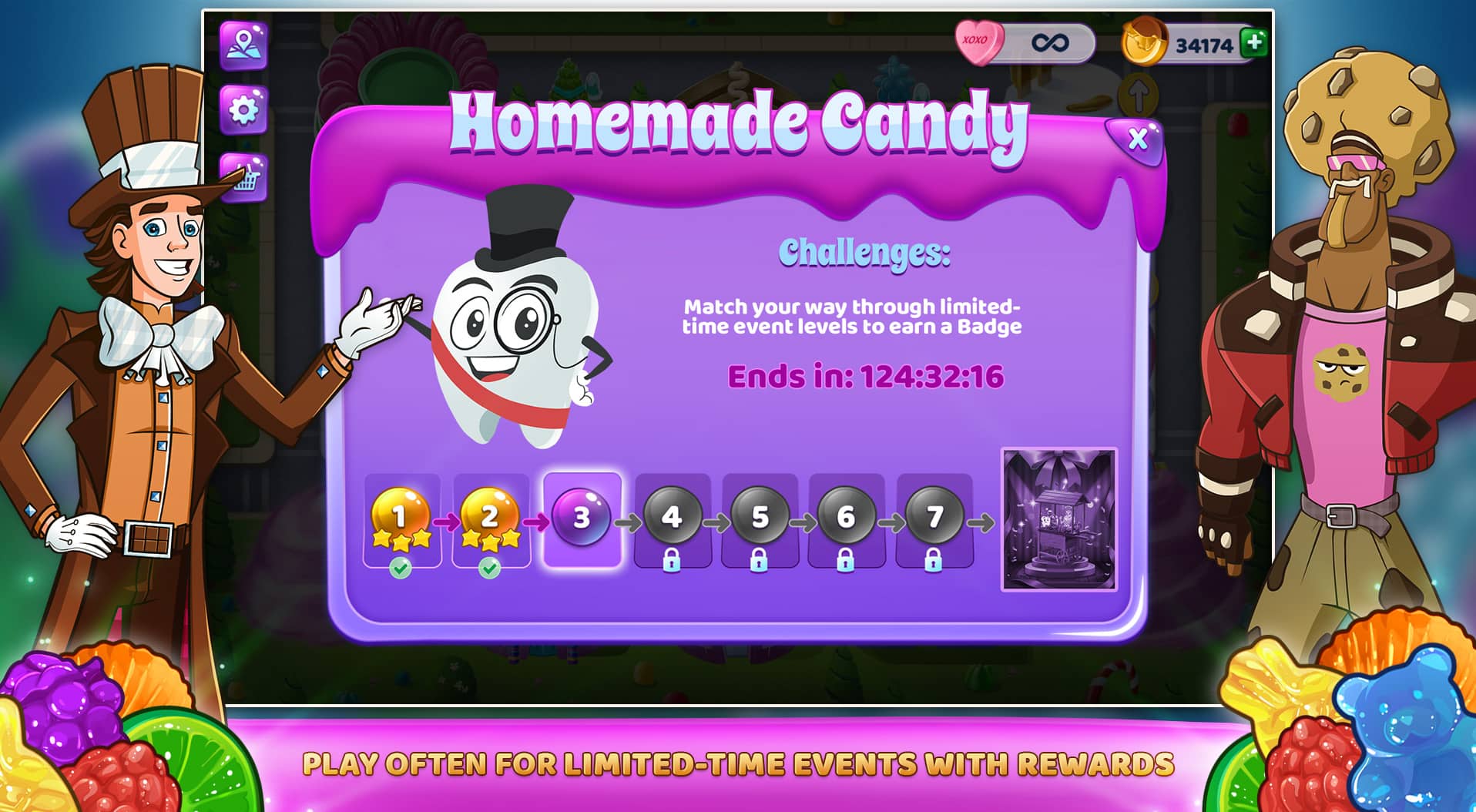 Sweet Tooth Town | A Colorful Match-3 Game with Sweet Rewards